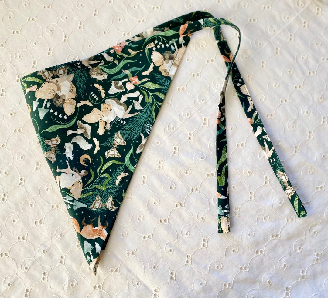 Fairy Bandana Olive Green Kerchief Woodland Magical Fairy Bandana Whimsical Accessory for Hair ...