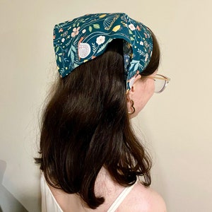 Bandana Insect Black Kerchief Organic Cotton Botanical Bug Print Scarf ...