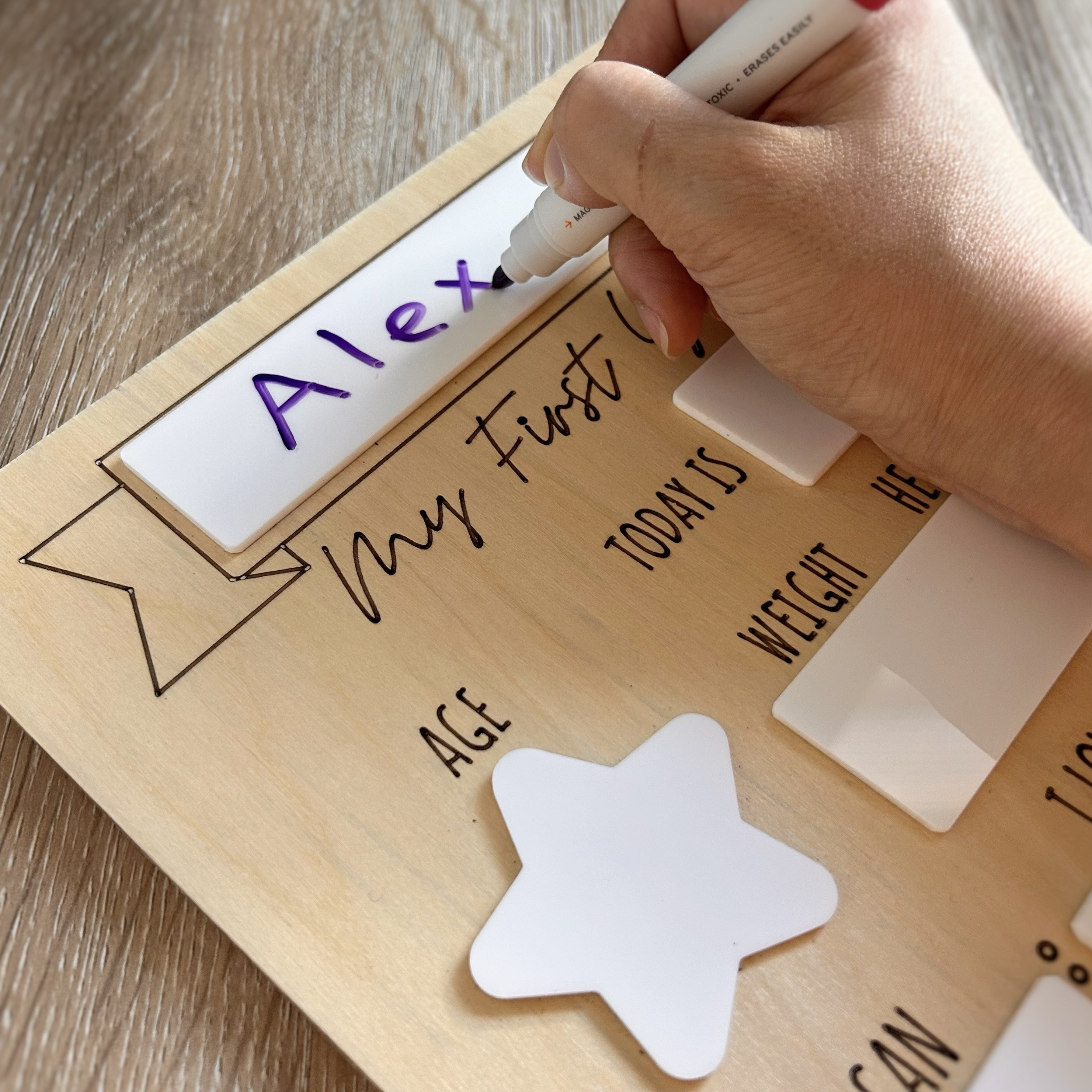 First Day of School & First Year Board – 9x12 Inch Birch Wood Sign ...
