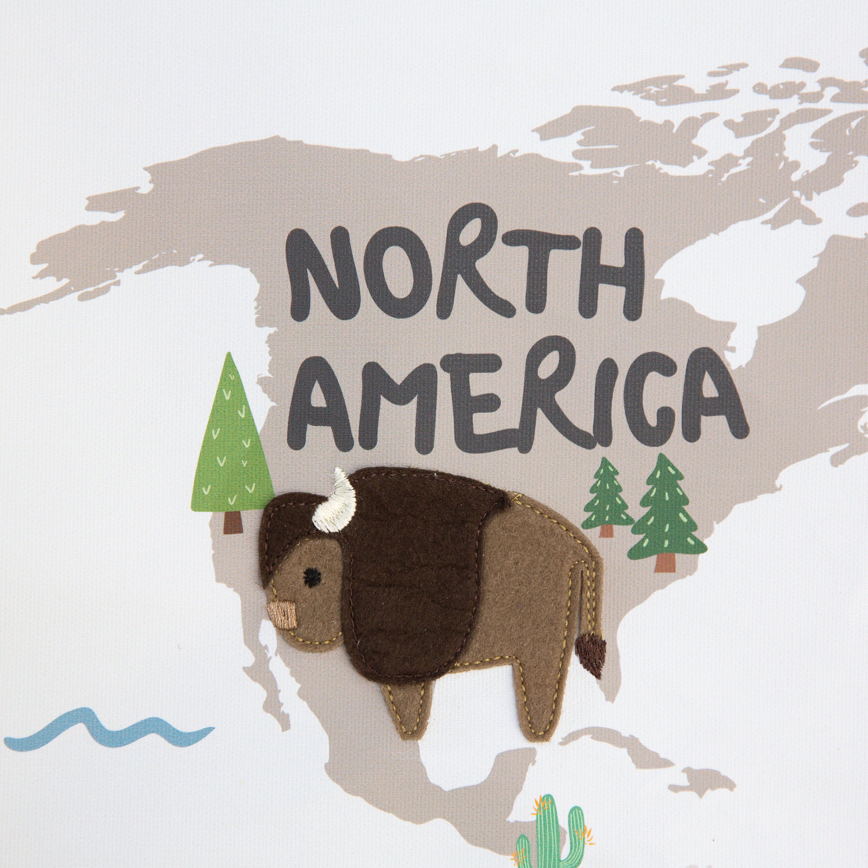 32 X 24 Inch Embroidered World Map Poster for Kids With Wood - Etsy