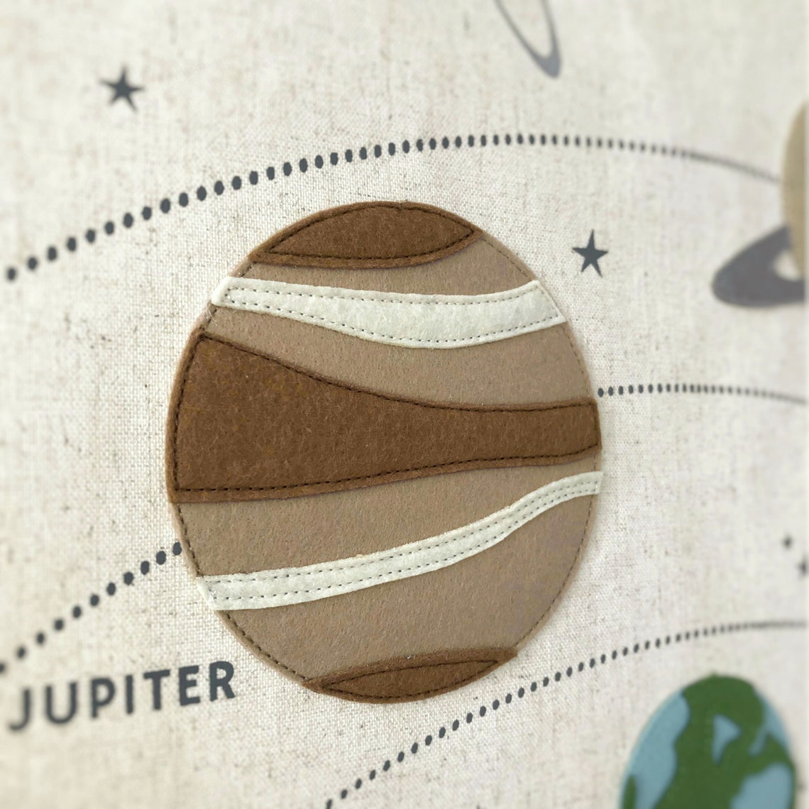 16 X 24 Inch Embroidered Solar System Wall Decor With Wood - Etsy