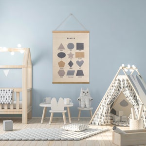 16×24 Inch Embroidered Educational Poster With Wood Poster Hanger ...