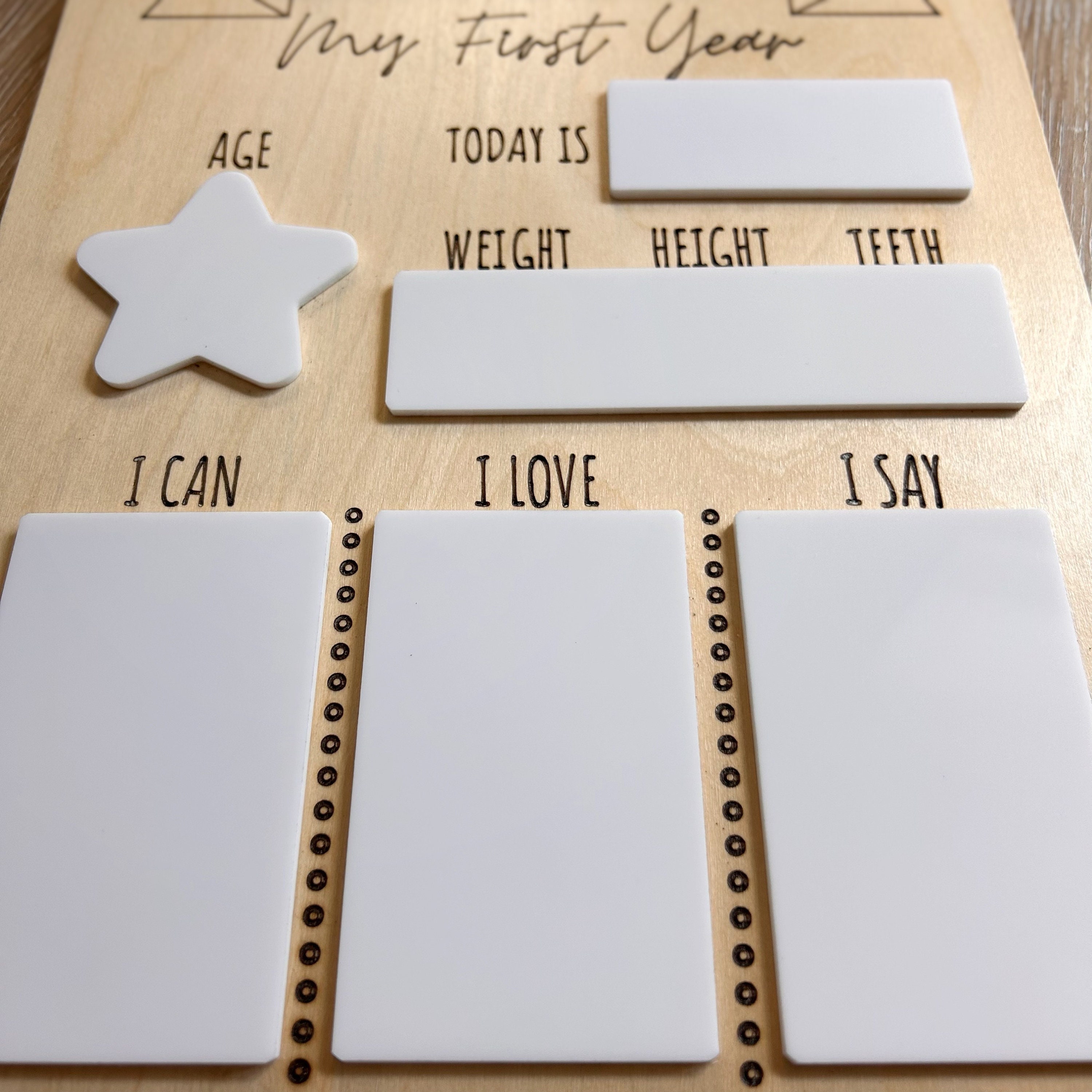 First Day of School & First Year Board – 9x12 Inch Birch Wood Sign ...