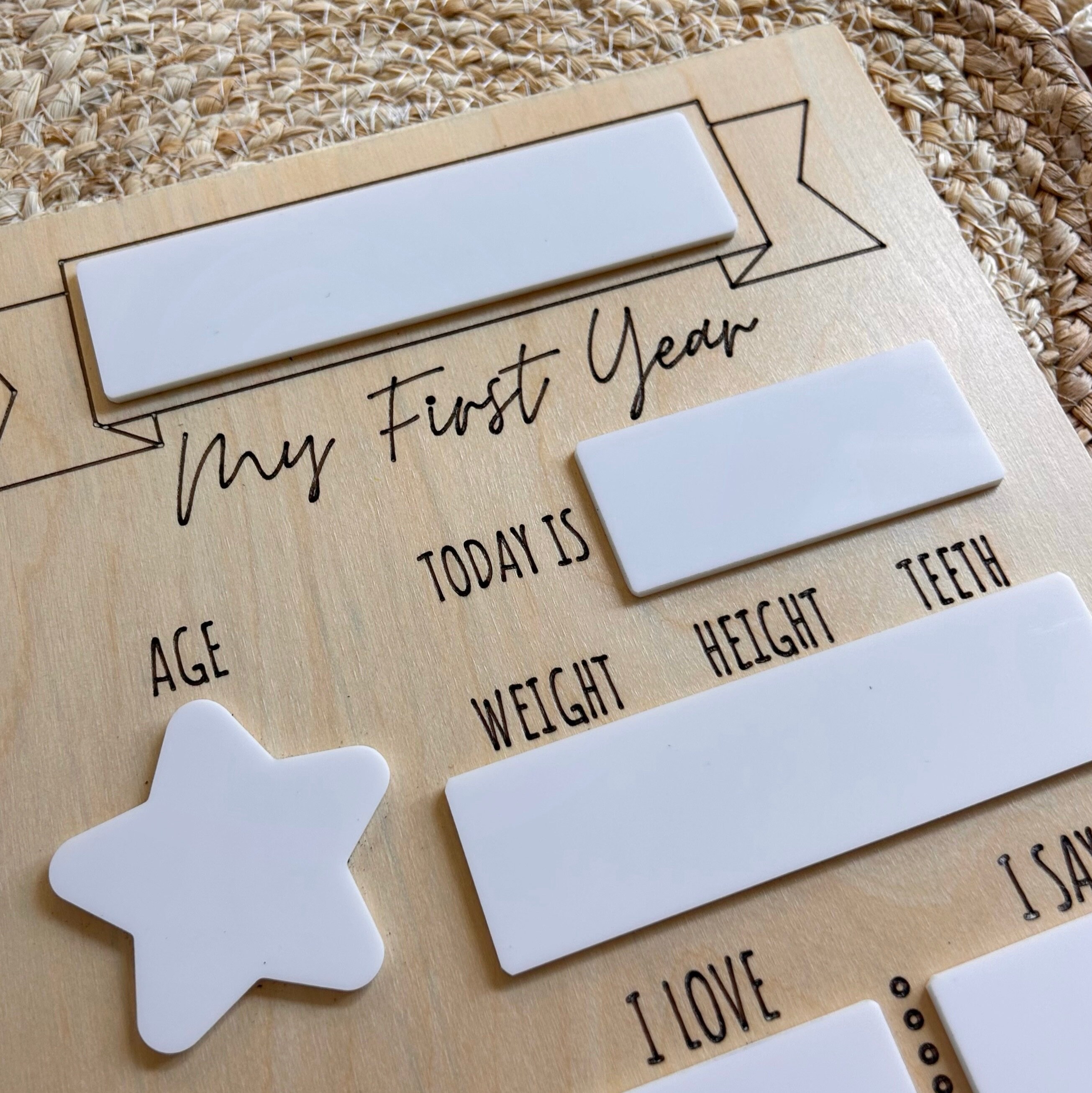 First Day of School & First Year Board – 9x12 Inch Birch Wood Sign ...