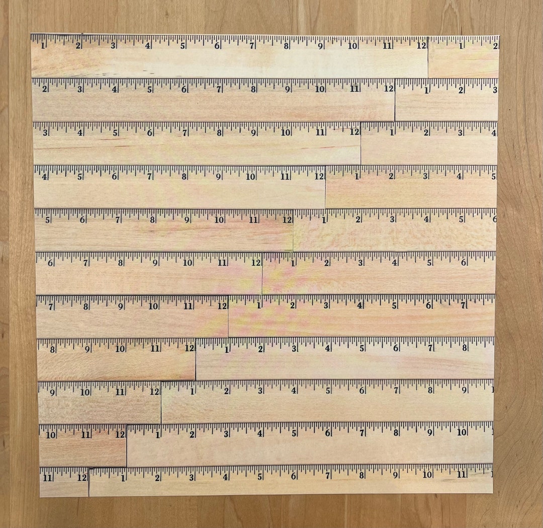 The Paper Studio - Rulers Scrapbook Paper 12x12 One-sided Sheet - Etsy