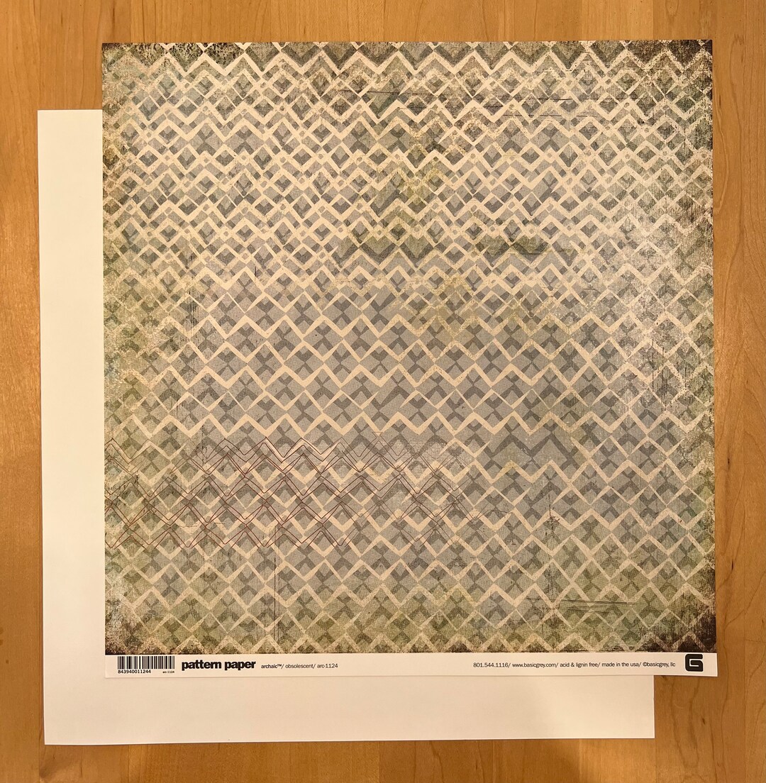 Pattern Paper - Archaic Obsolescent Scrapbook Paper 12x12 Sheet - Etsy