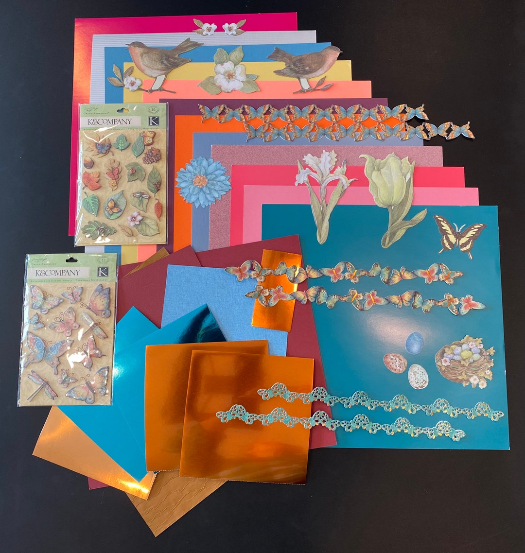 Copper Butterfly Scrapbook Paper Bundle 12x12 - Etsy