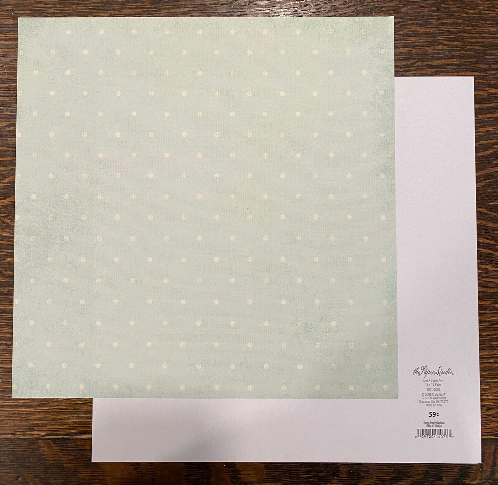 The Paper Studio Sweet Pea Polka Blue Scrapbook Paper 12x12 Sheet - Etsy