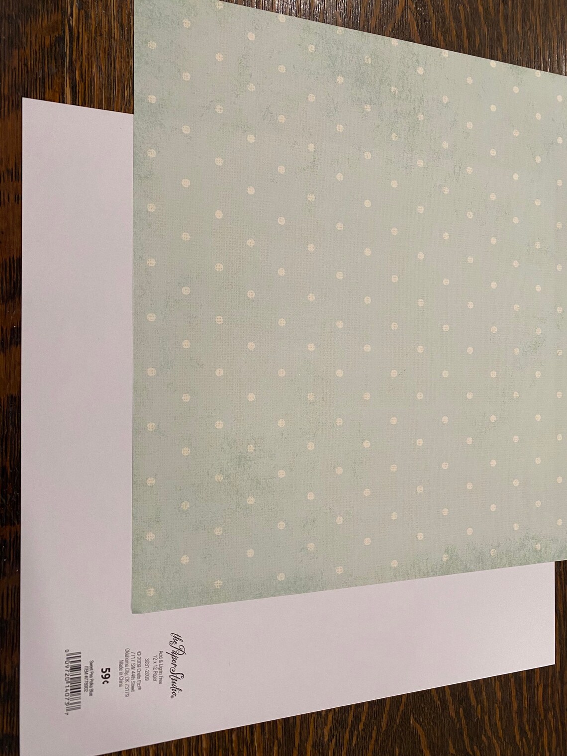 The Paper Studio Sweet Pea Polka Blue Scrapbook Paper 12x12 Sheet - Etsy