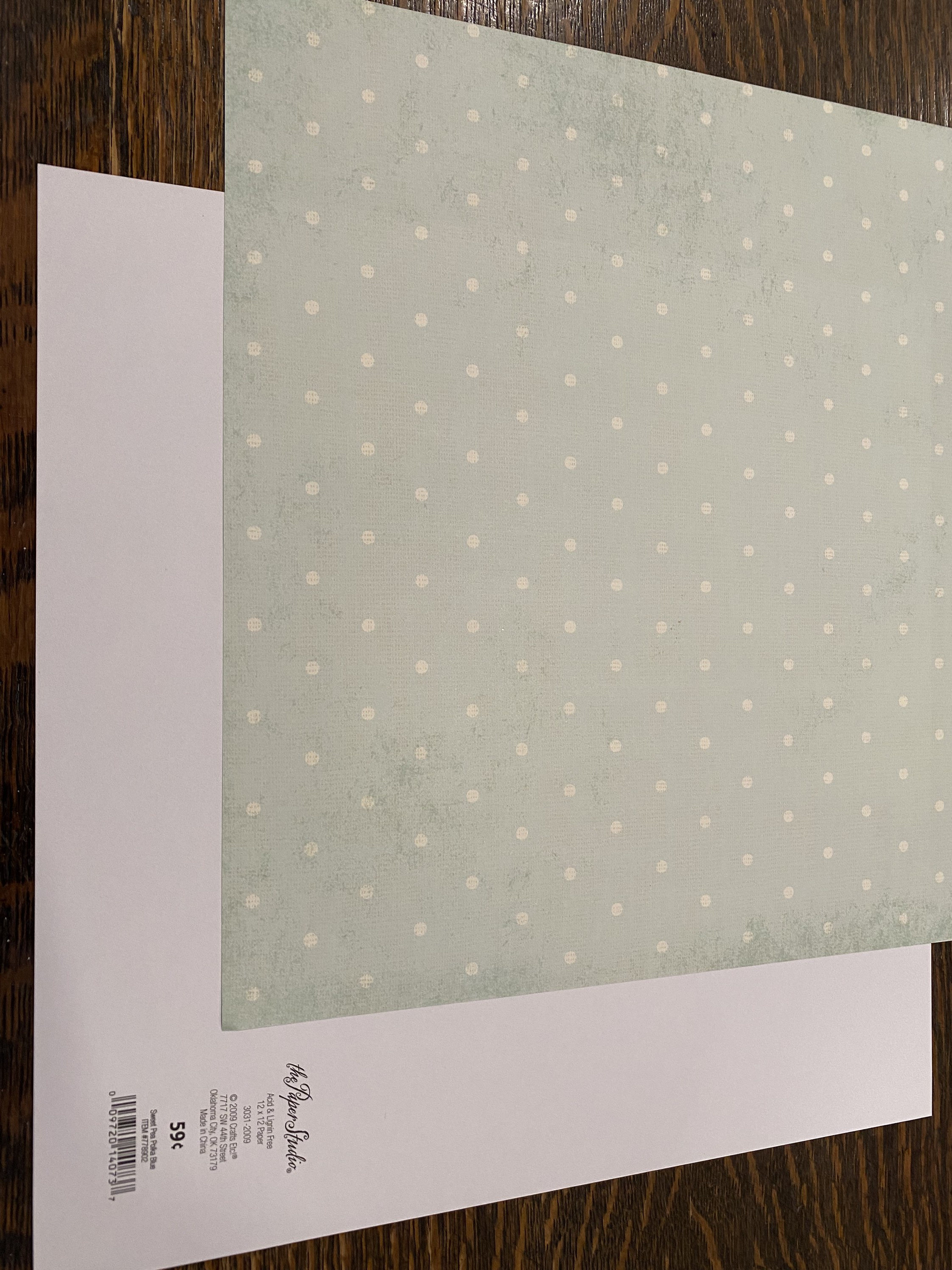 The Paper Studio Sweet Pea Polka Blue Scrapbook Paper 12x12 Sheet - Etsy
