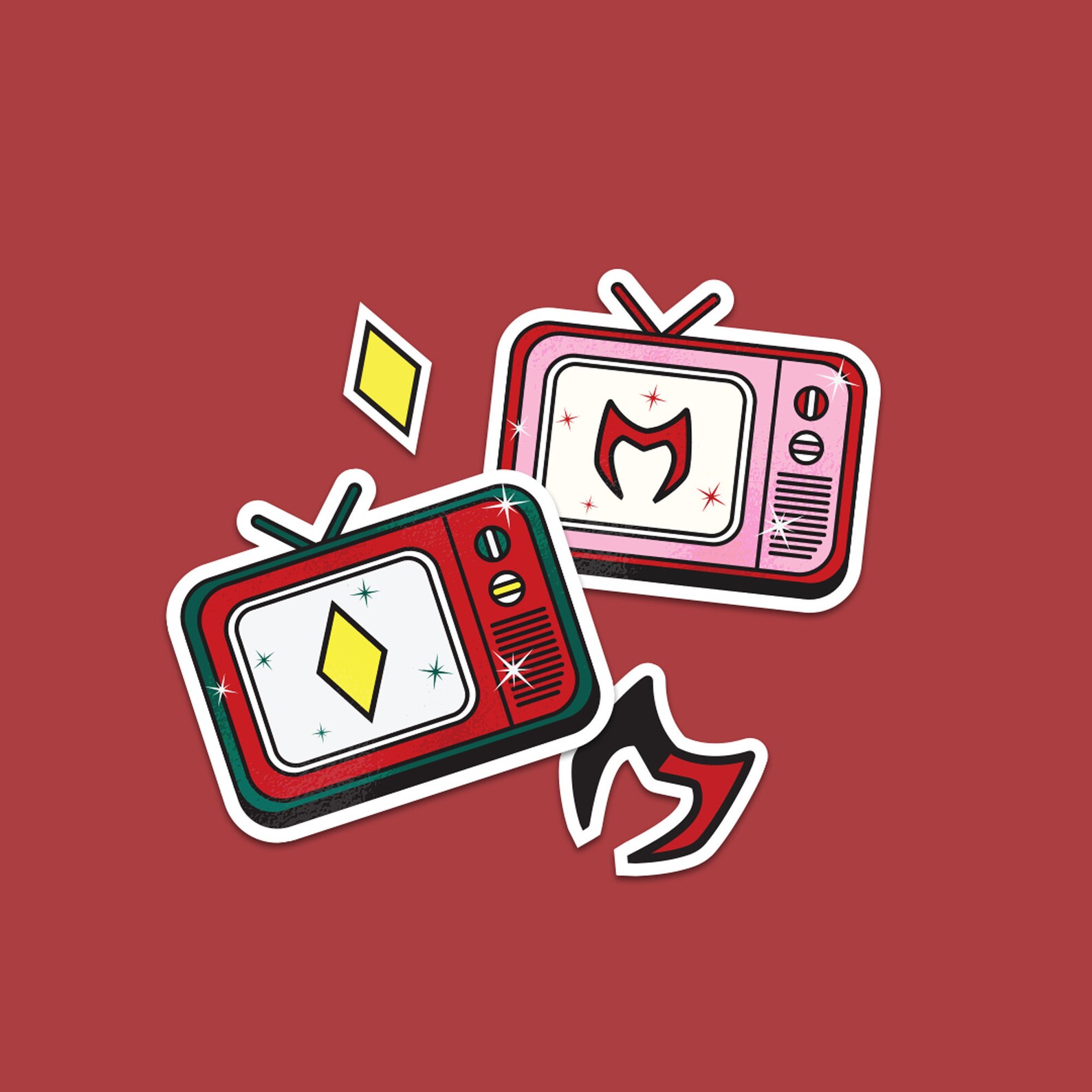 TV Sticker Pack | Etsy