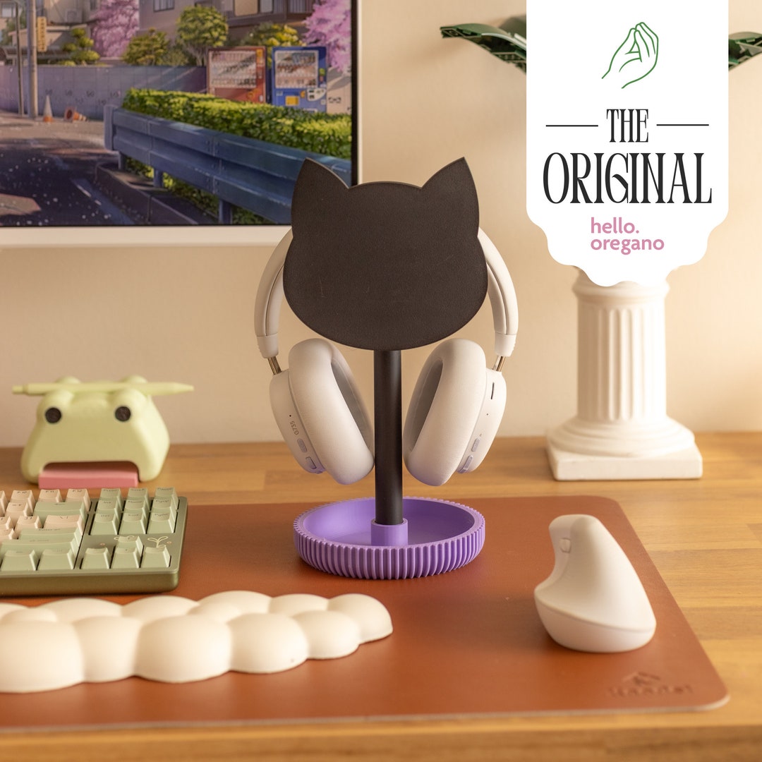Cat Headphone Stand for Soft-goth Aesthetic - Etsy