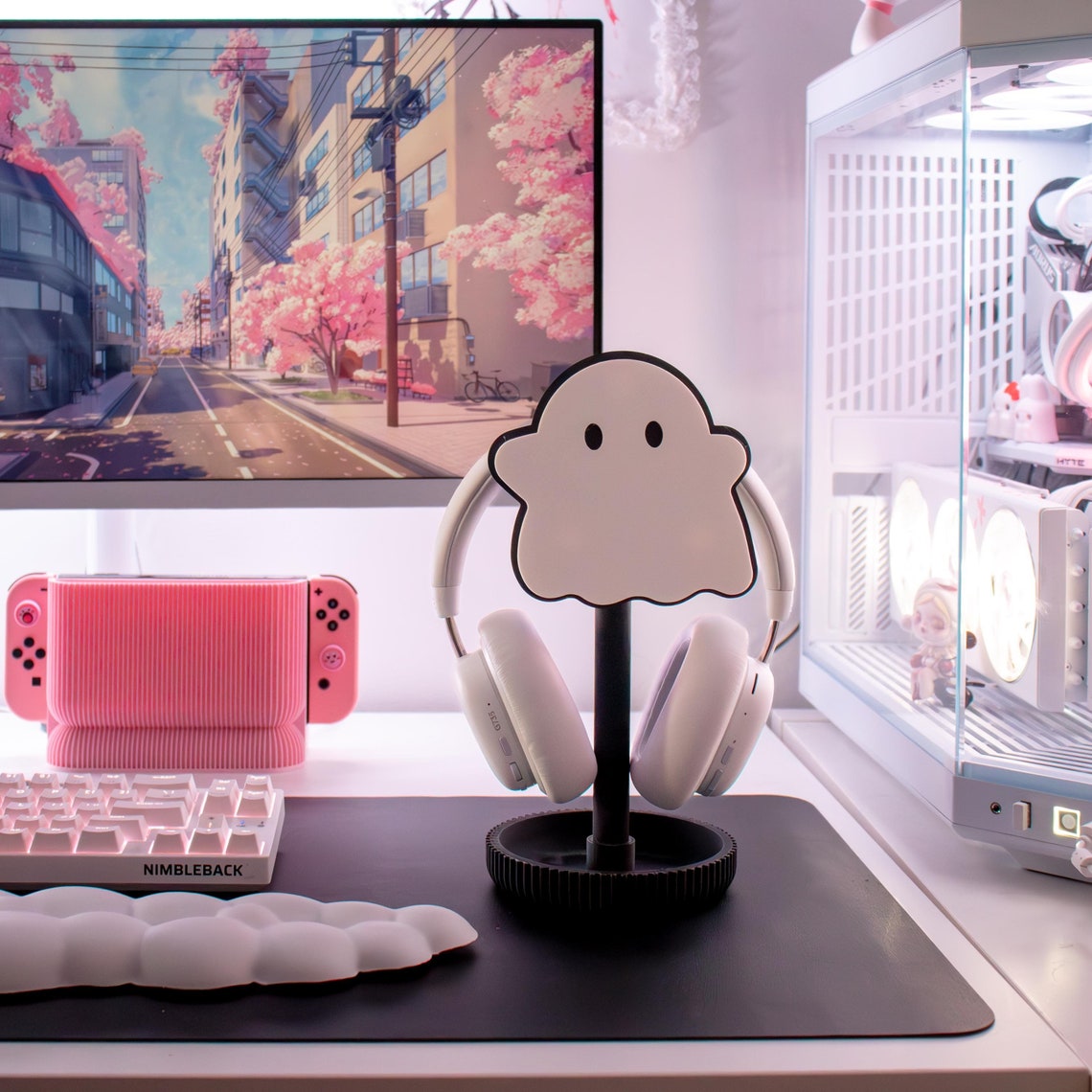 Spooky Ghost Headphone Stand: 3D Printed Kawaii Desk Decor - Etsy
