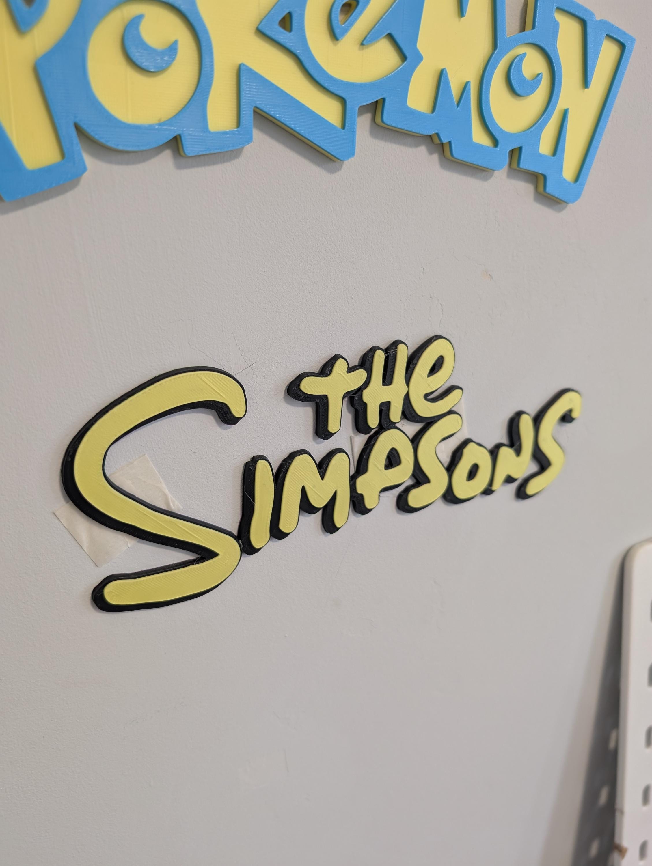 The Simpsons, 3D Printed TV Show Shelf / Wall Desk Art / Gamer Sign 3D ...