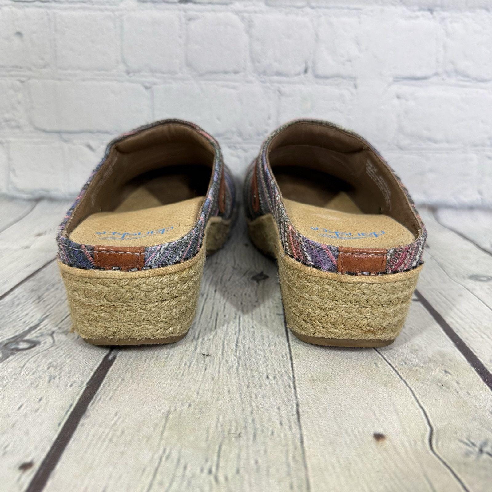 Dansko Jute Mule Slip on Clog Buckle Shoes Women Size 6.5-7 US 37 EU ...