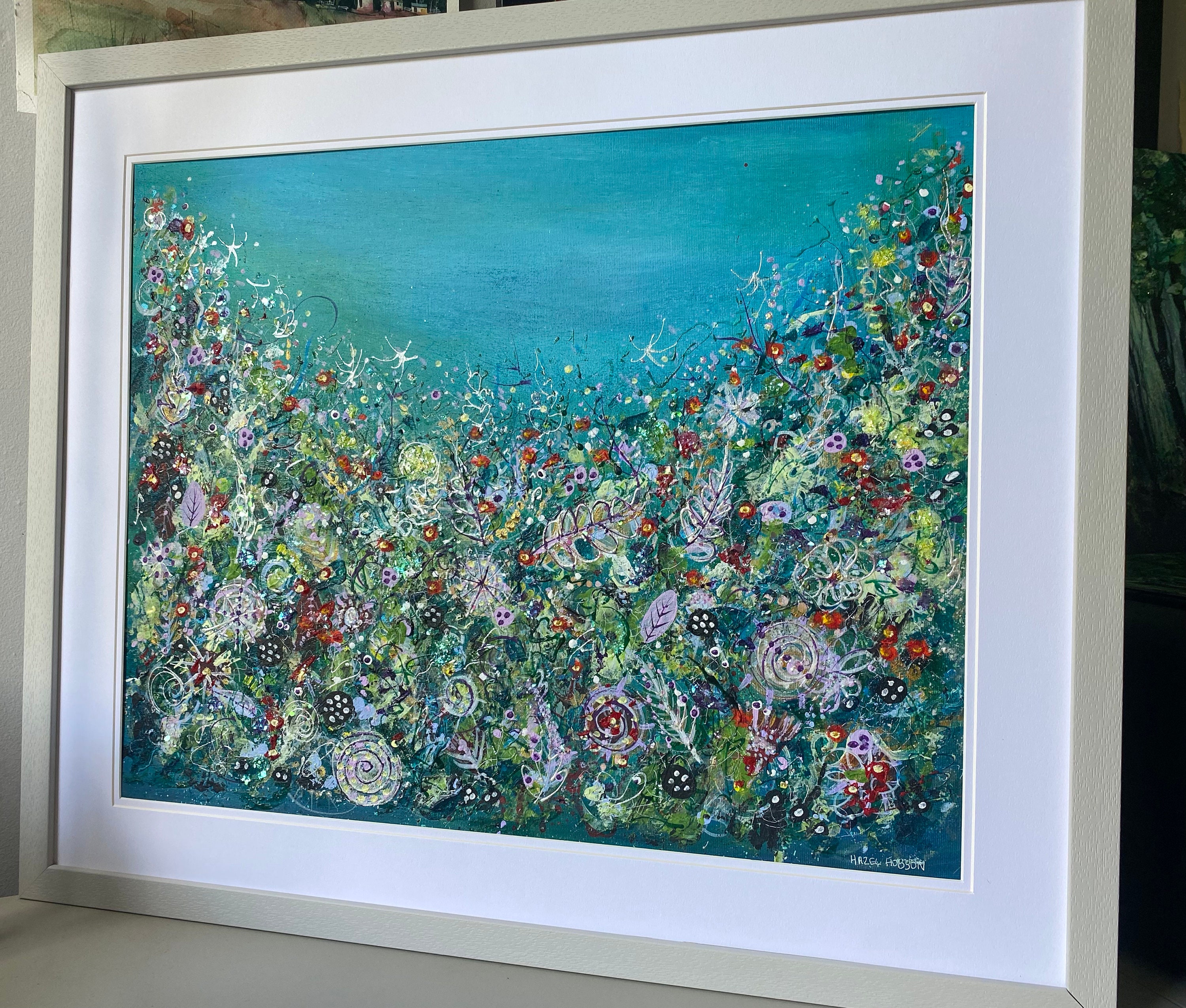 Original Art: 'magical Messy Flowers' mixed Media Gift/birthdays ...