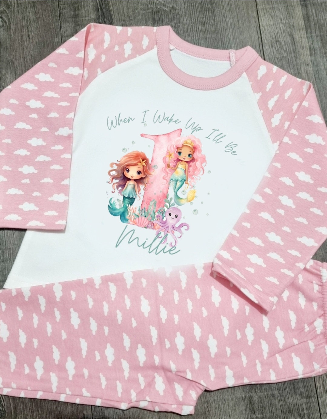Personalised Birthday Pjs When I Wake up Ill Be One Two Three Etc ...