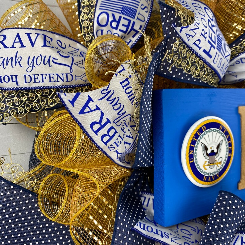 Navy Support Wreath Military Wreath U.S. Navy Wreath Hero - Etsy
