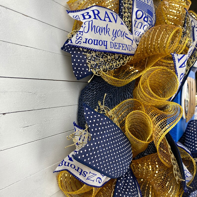 Navy Support Wreath Military Wreath U.S. Navy Wreath Hero - Etsy