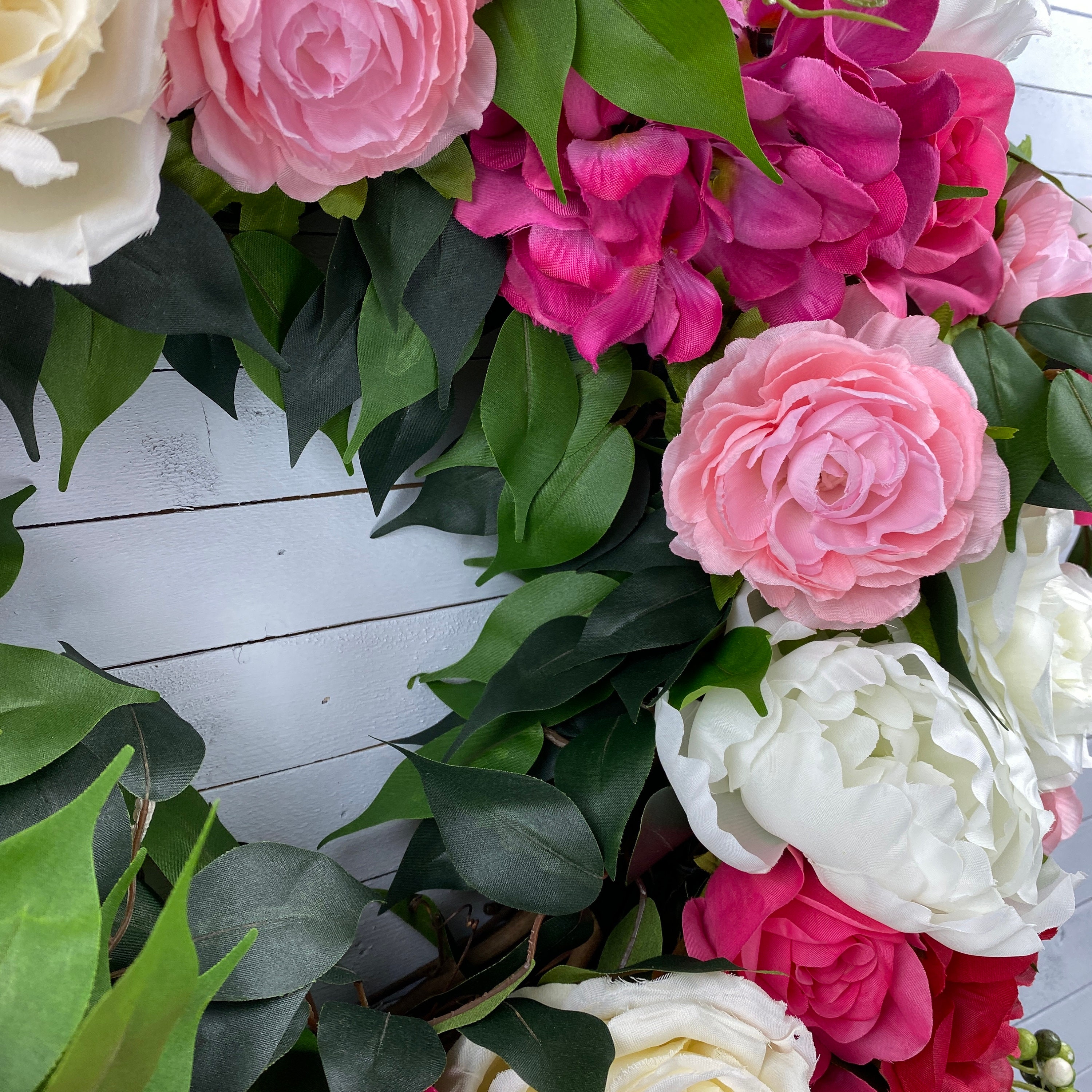 Spring Wreath for Front Door Rose Wreath Rose Grapevine - Etsy