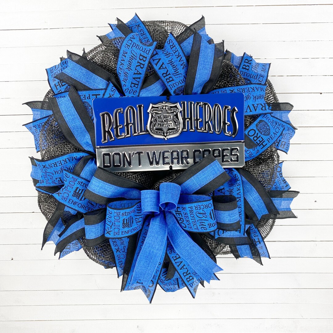 Police Support Wreath, Law Enforcement Wreath, Hero's Wreath, Back the ...