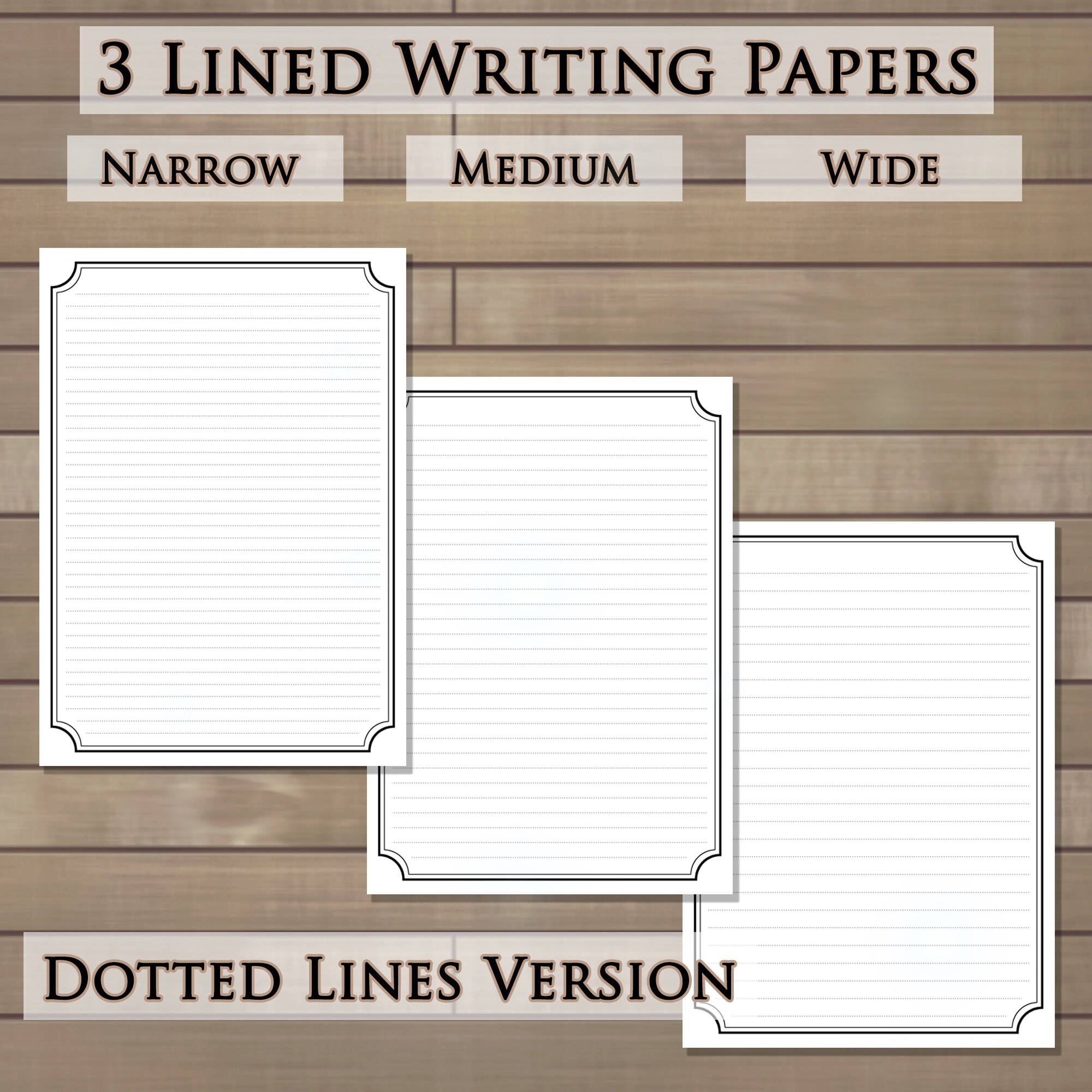 Printable Stationery Paper | Simple Minimalist Writing Paper for Letter ...