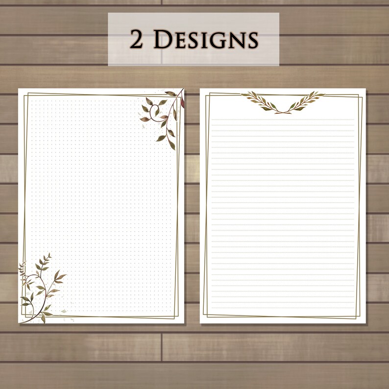 Printable Stationery Paper | Greenery Writing Paper for Your Letter ...