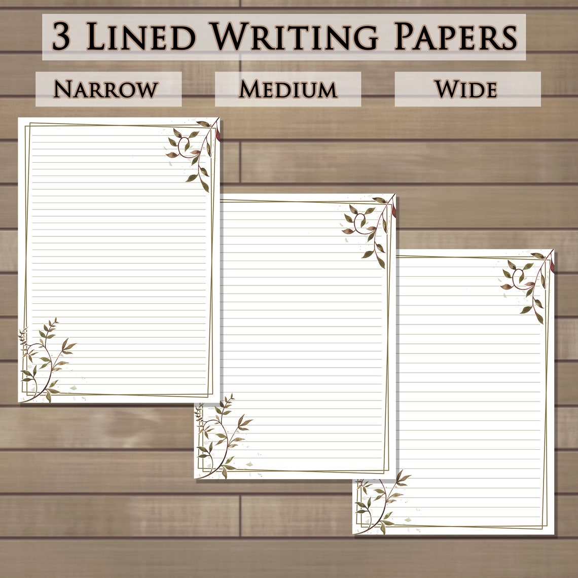 Printable Stationery Paper | Greenery Writing Paper for Your Letter ...