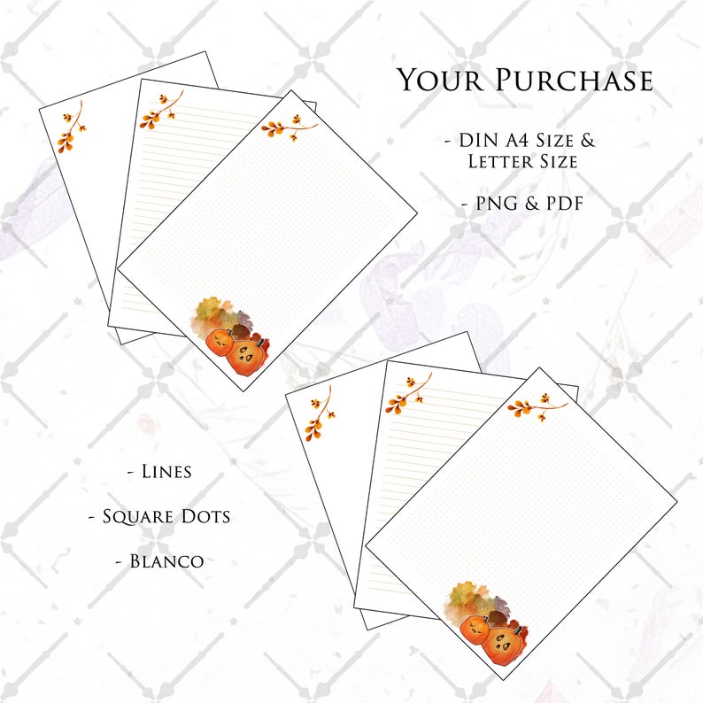 Printable Stationery Halloween | Pumpkin Writing Paper for Your Letter ...