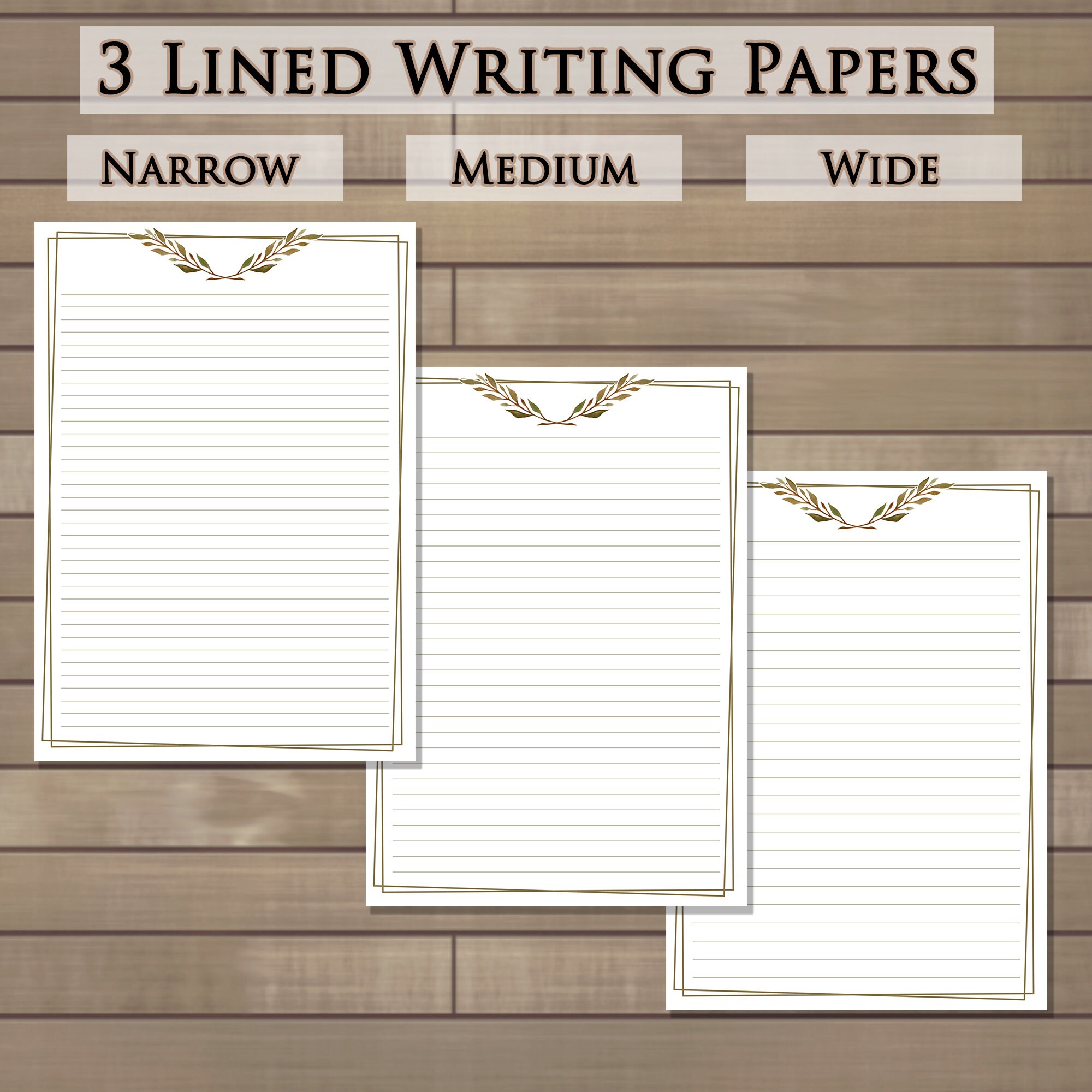 Printable Stationery Paper | Greenery Writing Paper for Your Letter ...