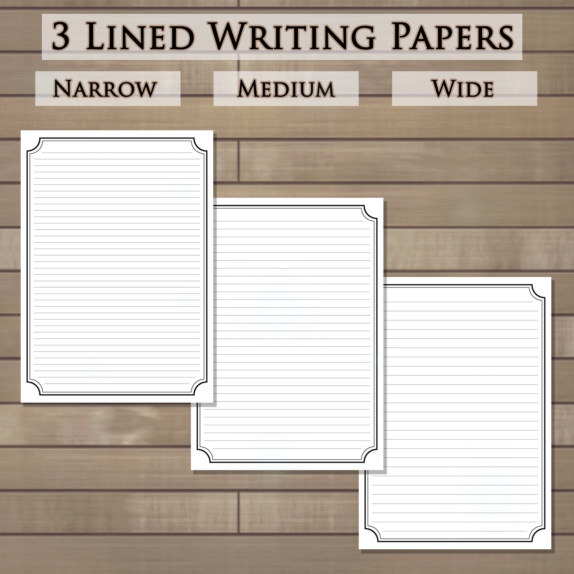 Printable Stationery Paper | Simple Minimalist Writing Paper for Letter ...