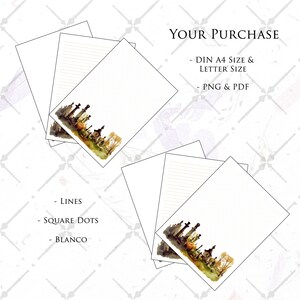 Printable Stationery Halloween Graveyard Writing Paper for Your Letter ...