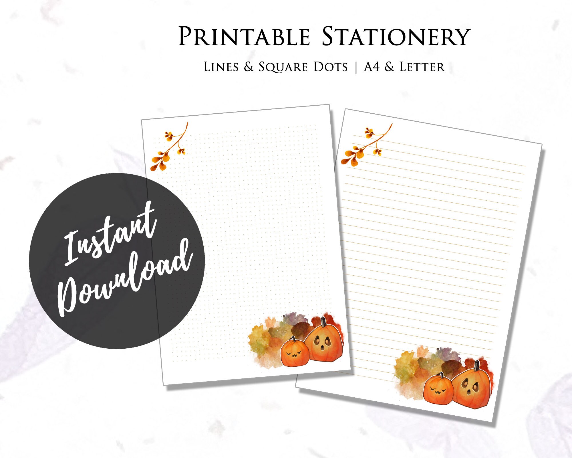 Printable Stationery Halloween | Pumpkin Writing Paper for Your Letter ...