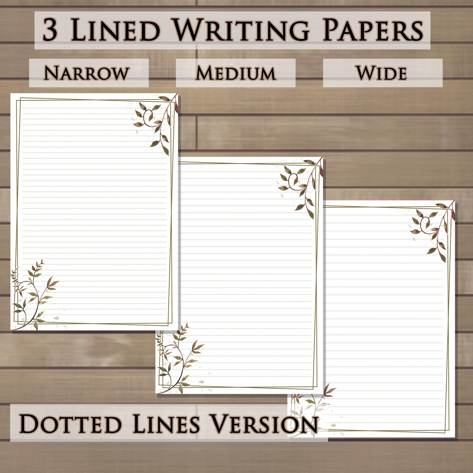 Printable Stationery Paper | Greenery Writing Paper for Your Letter ...