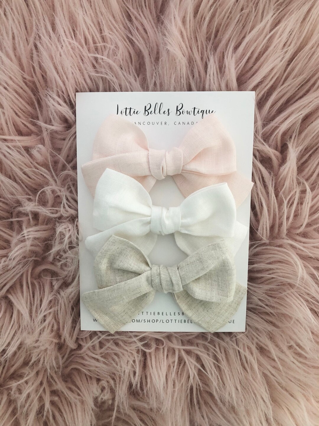 Timeless Collection Linen Bows Set of 3 - Etsy