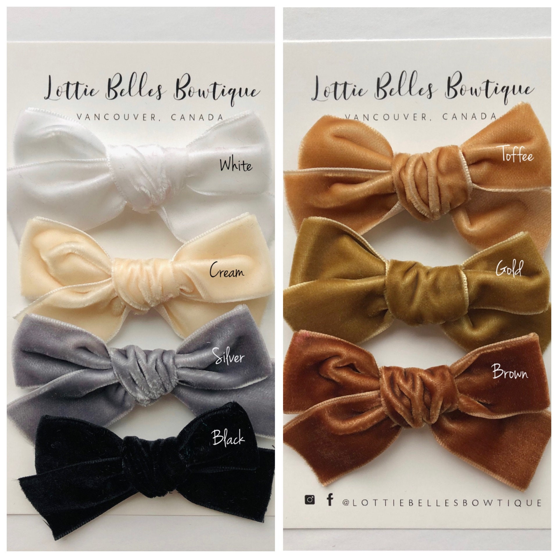 Itty bitty velvet bow 3 pack Newborn baby bows - Etsy.de