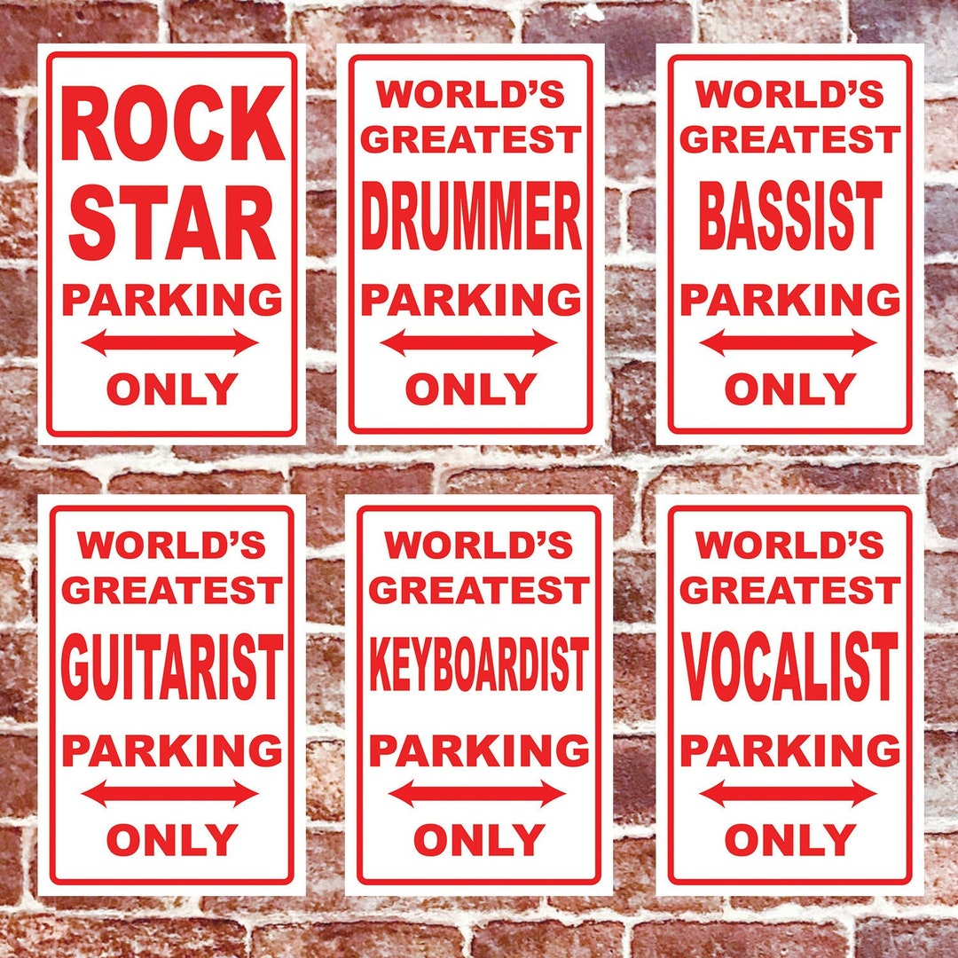 Reflective Musician Parking Sign - Etsy