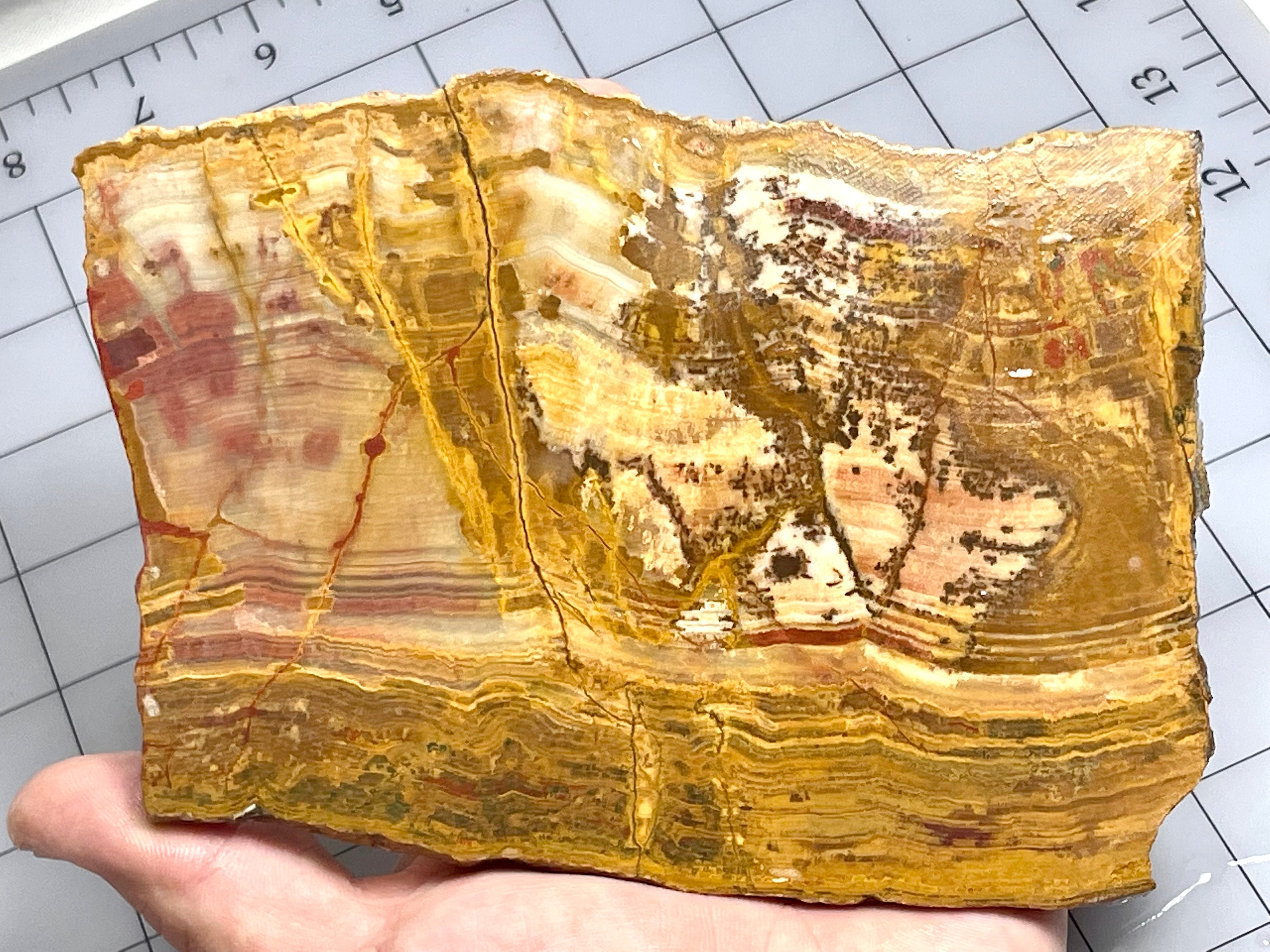 Banded Calcite Slab 151mmx113mmx7mm - Etsy