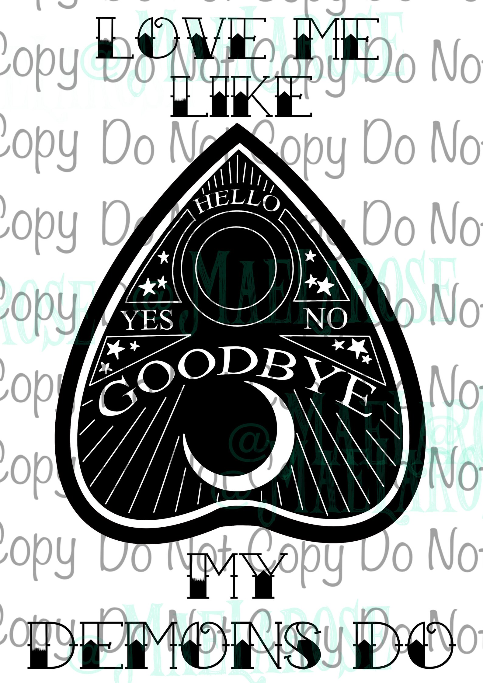 Love Me Like My Demons Do Digital File - Etsy