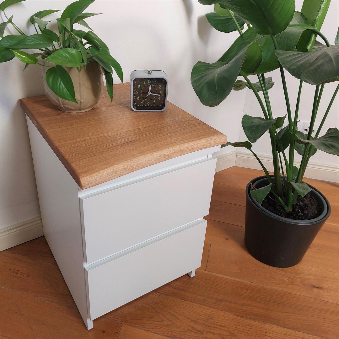 Top Plate Oak Solid Wood for IKEA Malm Kullen Hemnes Vikhammer Bedside ...