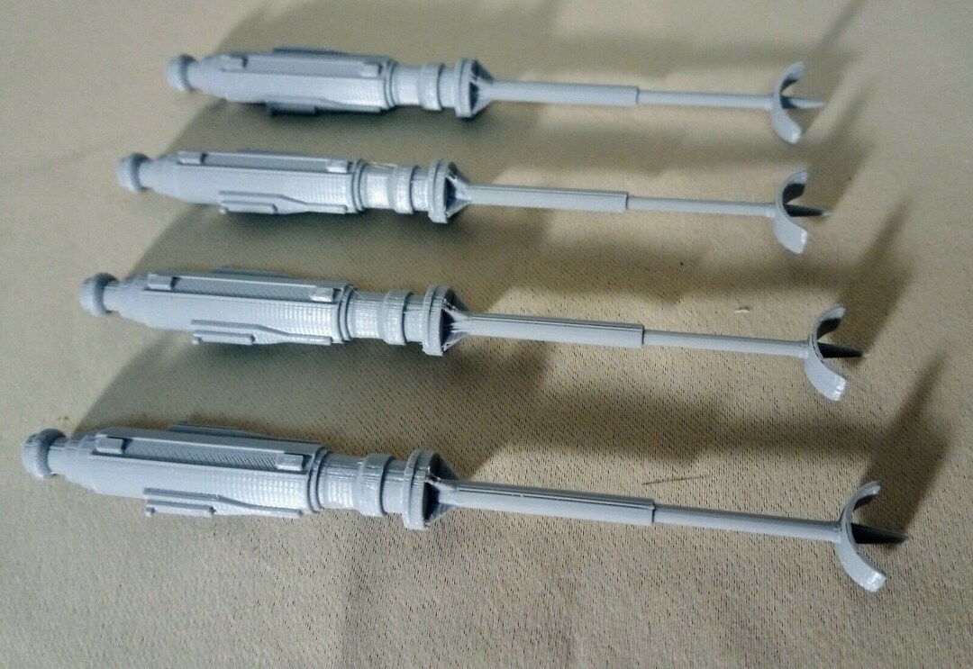 Star Wars Kenner 1978 X-wing Parts Replacement Wing Cannons set of 4 3D ...