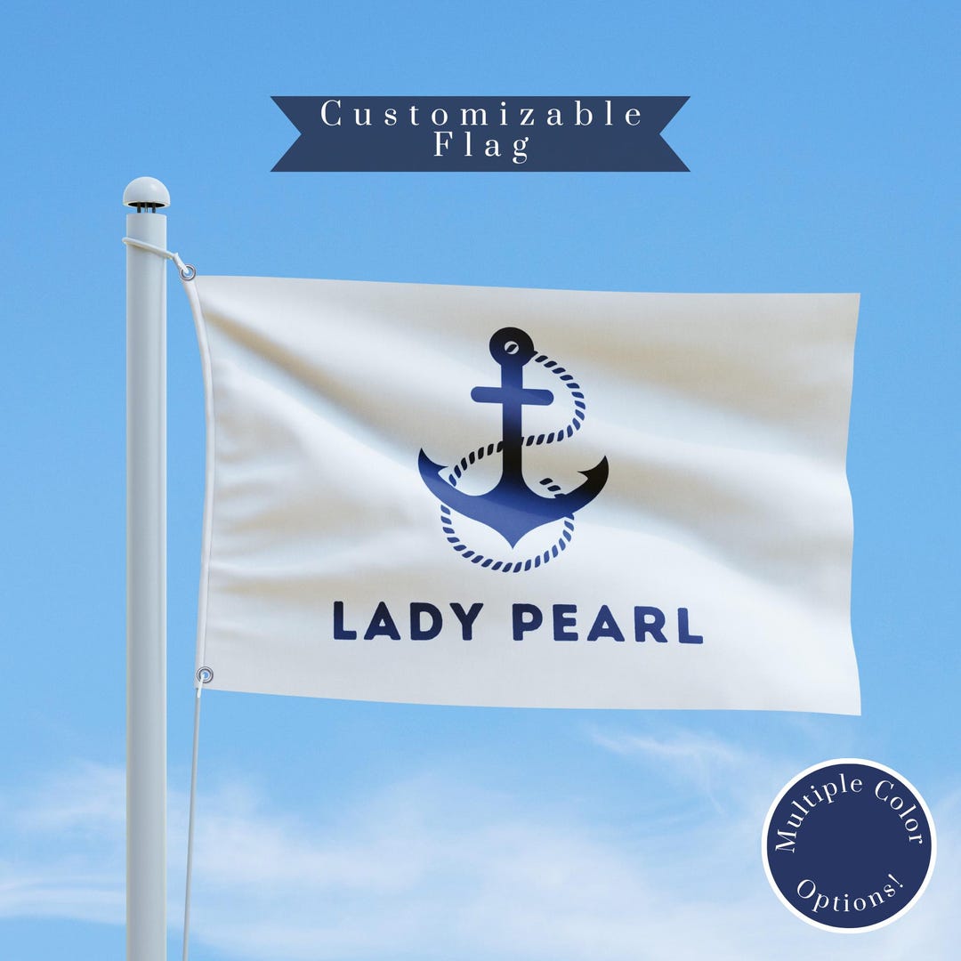 Custom Boat Name Flag: Personalized Nautical Yacht Decor - Etsy
