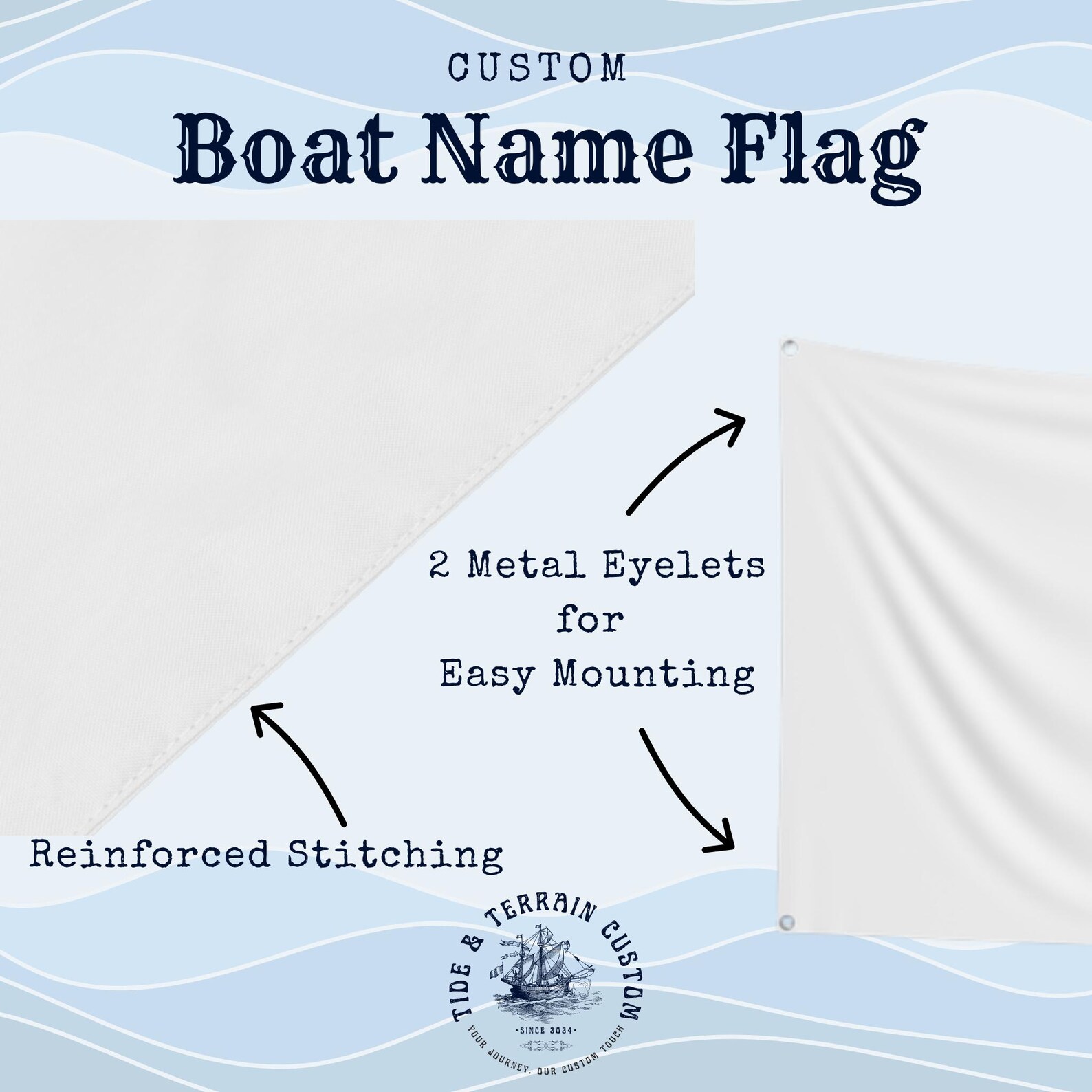 Custom Sailboat Name Flag: Personalized Nautical Yacht Decor - Etsy