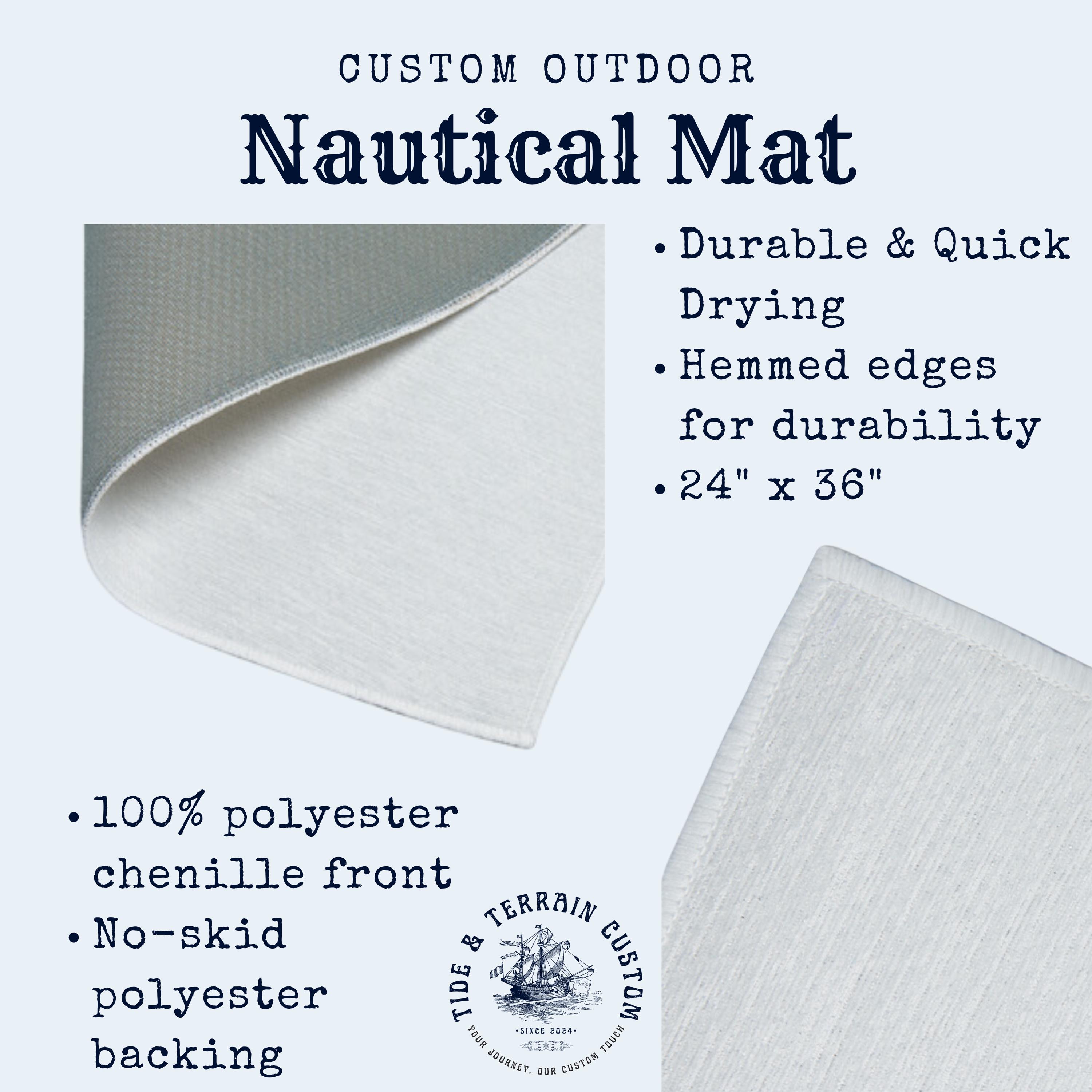 Personalized Boat Rug Custom Luxury Nautical Mat Outdoor Boat Mat Gift ...