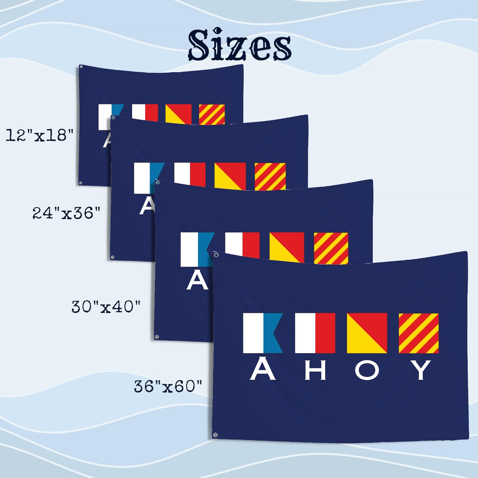 Customizable Boat Name Flag – Custom Nautical Alphabet Signal Flag With ...