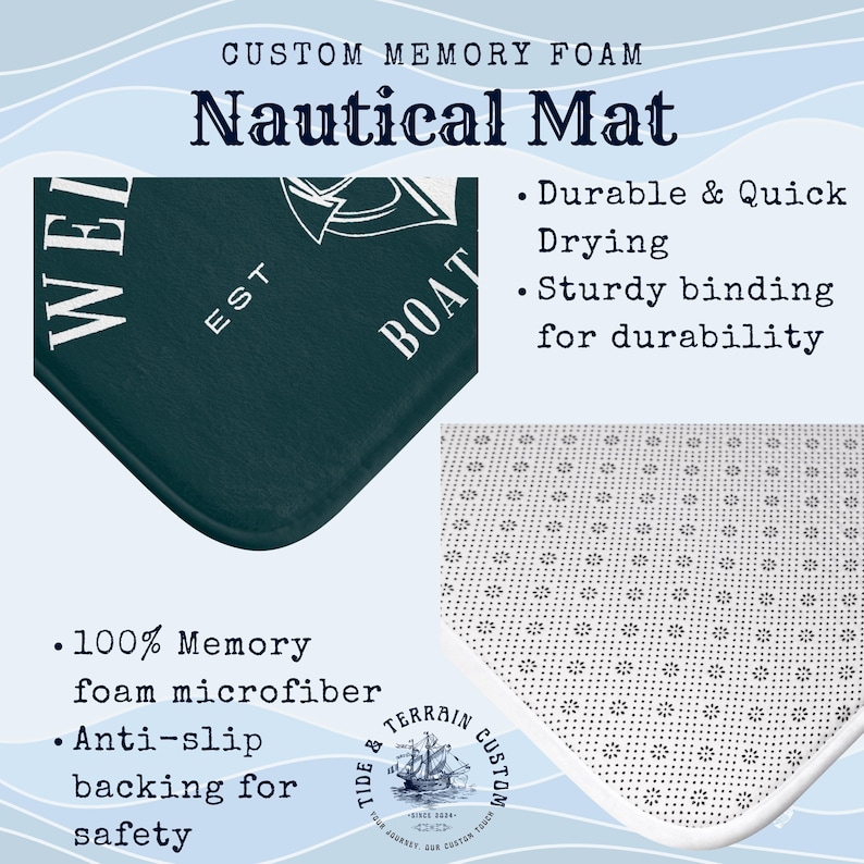 Custom Welcome Mat for Boat | Personalized Boat Gift for Sailors ...