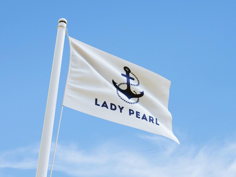 Custom Boat Name Flag: Personalized Nautical Yacht Decor - Etsy