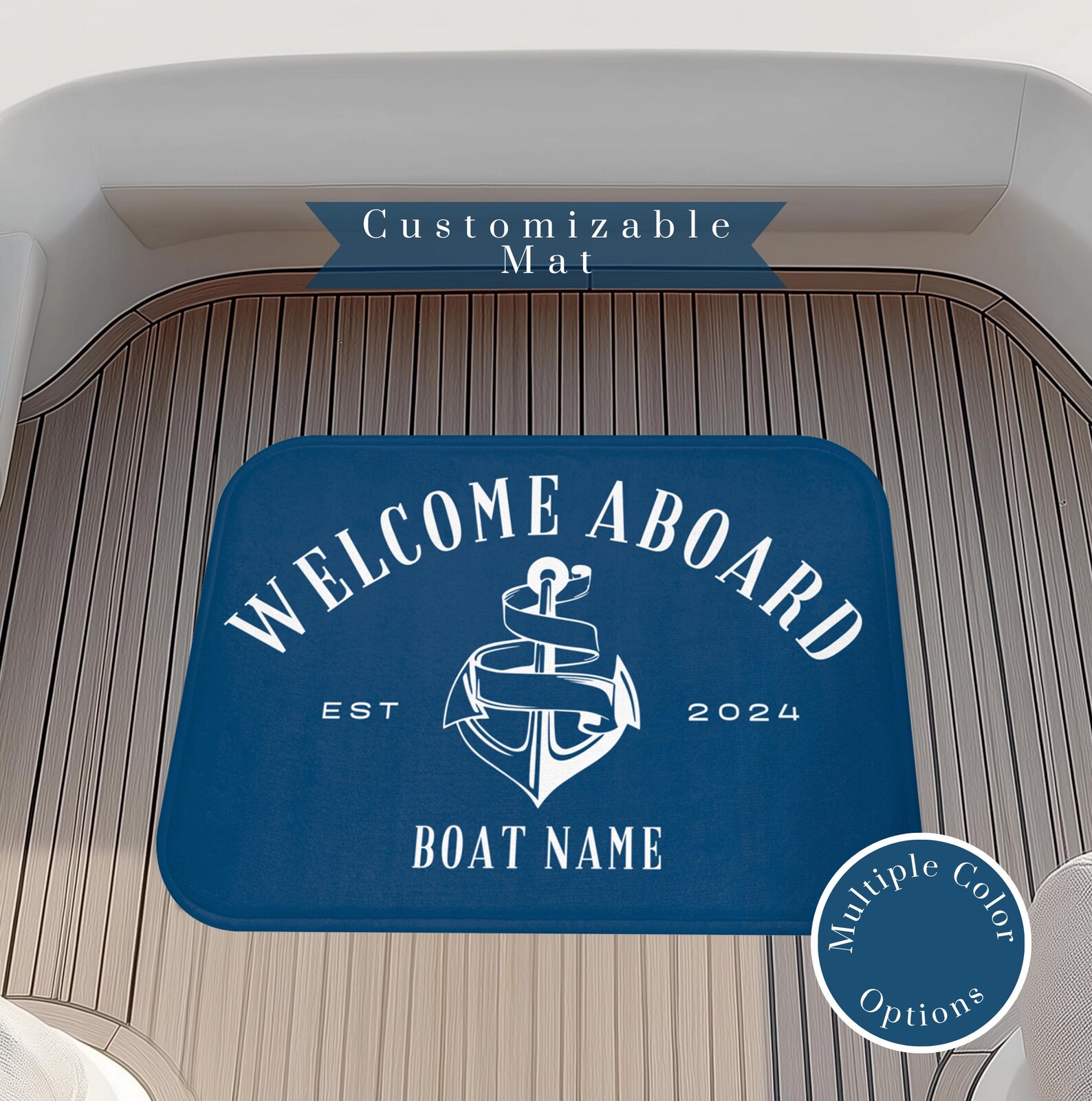 Custom Welcome Mat for Boat | Personalized Boat Gift for Sailors ...