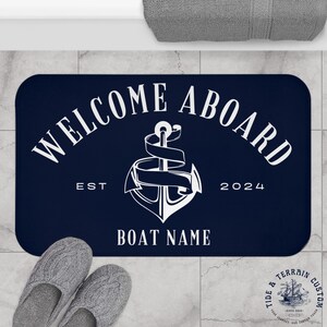 Custom Welcome Mat for Boat | Personalized Boat Gift for Sailors ...