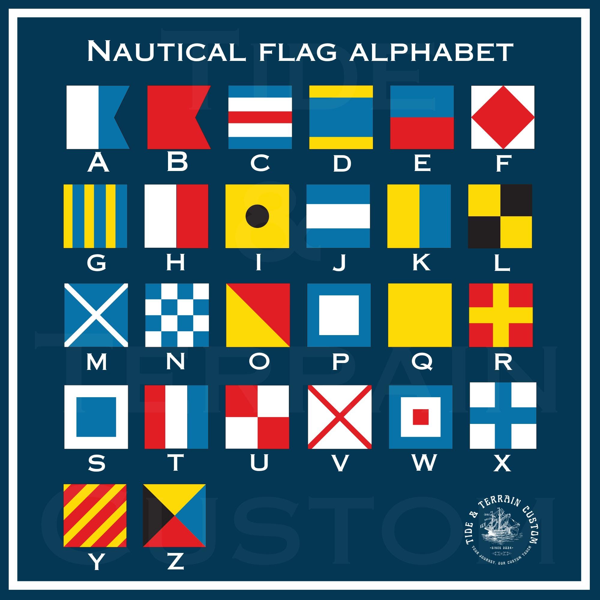 Customizable Boat Name Flag – Custom Nautical Alphabet Signal Flag With ...